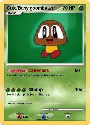 Pokémon Cute Baby goomba - Cuteness - My Pokemon Card