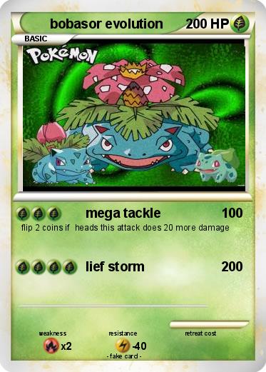 Pokémon bobasor evolution - mega tackle - My Pokemon Card