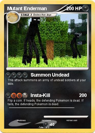 Pokémon Mutant Enderman 40 40 - Summon Undead - My Pokemon Card