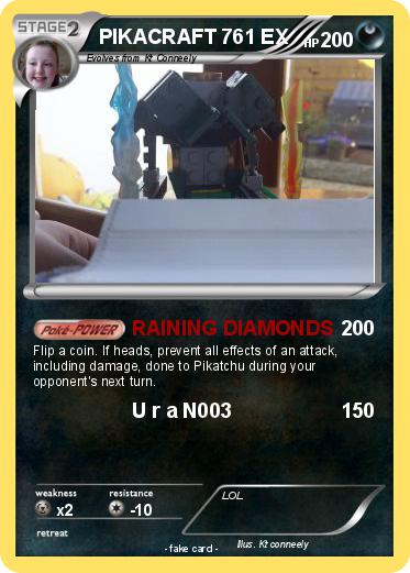 Pokémon PIKACRAFT 761 EX - RAINING DIAMONDS - My Pokemon Card