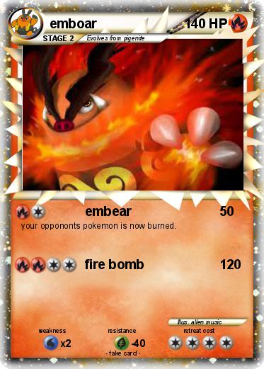 Pokémon emboar 1343 1343 - embear - My Pokemon Card
