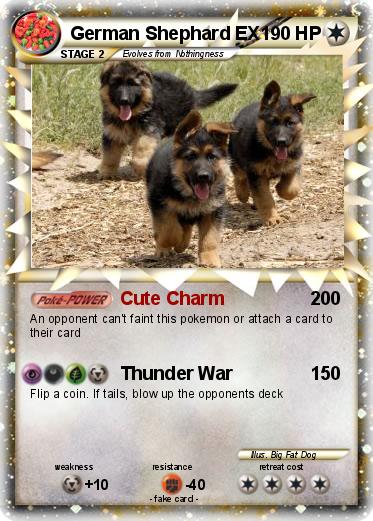 Pokémon German Shephard EX - Cute Charm - My Pokemon Card