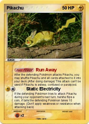 Pokémon Pikachu 8421 8421 - Run Away - My Pokemon Card