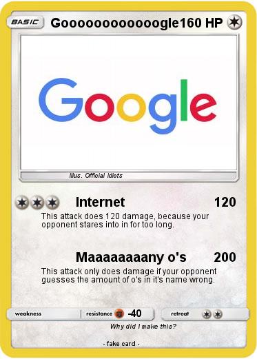 Pokémon Goooooooooooogle - Internet - My Pokemon Card