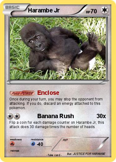 Pokémon Harambe Jr 1 1 - Enclose - My Pokemon Card