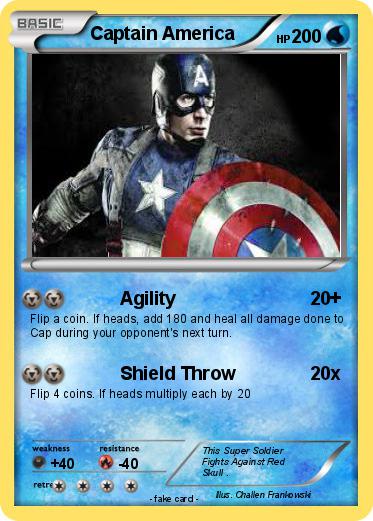 Pokémon Captain America 329 329 - Agility - My Pokemon Card