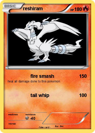 Pokémon reshiram 6553 6553 - fire smash - My Pokemon Card