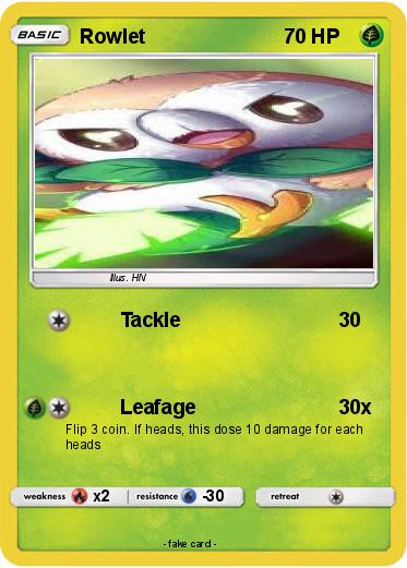 Pokémon Rowlet 235 235 - Tackle - My Pokemon Card