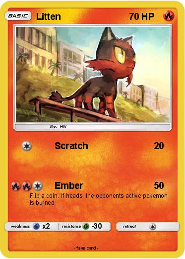 Pokémon Litten 363 363 - Scratch - My Pokemon Card
