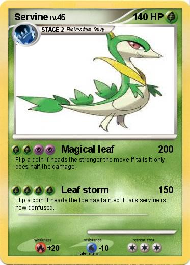 Pokémon Servine 202 202 - Magical leaf - My Pokemon Card