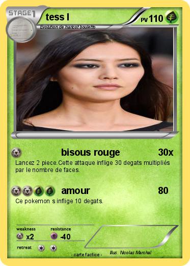 Pokémon tess l - bisous rouge - Ma carte Pokémon