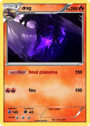 Pokémon drag 75 75 - boul plasema - Ma carte Pokémon