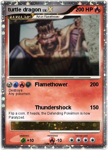 Pokémon turtle dragon 1 1 - Flamethower - My Pokemon Card