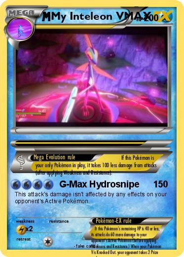Pokémon My Inteleon VMAX - G-Max Hydrosnipe - My Pokemon Card