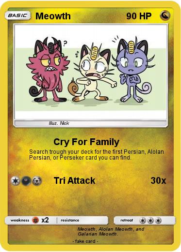 Pokémon Meowth 331 331 - Cry For Family - My Pokemon Card