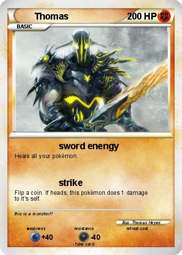 Pokémon Thomas 1666 1666 - sword enengy - My Pokemon Card