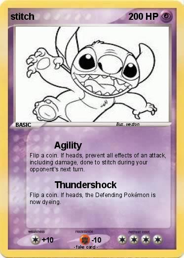 Pokémon stitch 361 361 - Agility - My Pokemon Card