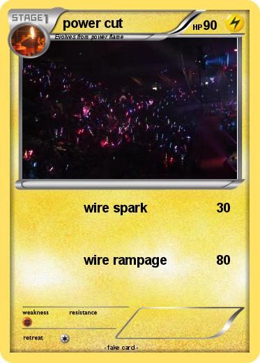 Pokémon power cut - wire spark - My Pokemon Card