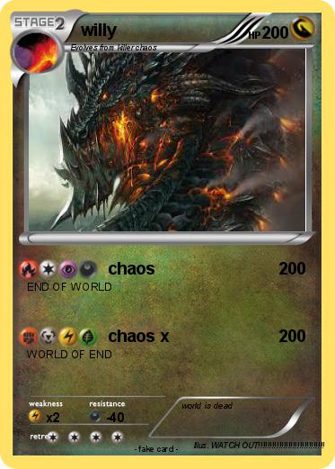 Pokémon willy 159 159 - chaos - My Pokemon Card