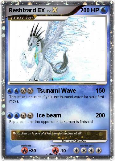 Pokémon Reshizard EX 1 1 - Tsunami Wave - My Pokemon Card