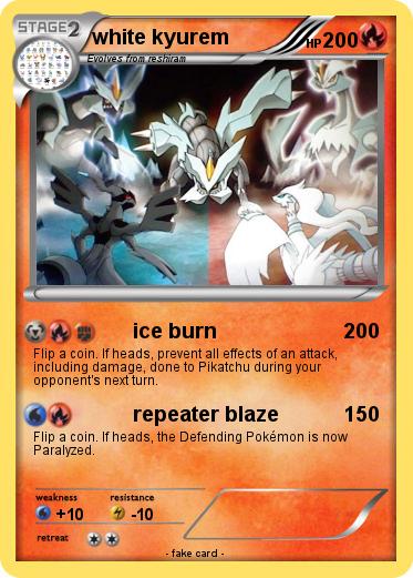 Pokémon white kyurem 954 954 - ice burn - My Pokemon Card