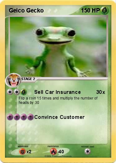 Pokémon Geico Gecko 1 1 - Sell Car Insurance - My Pokemon Card