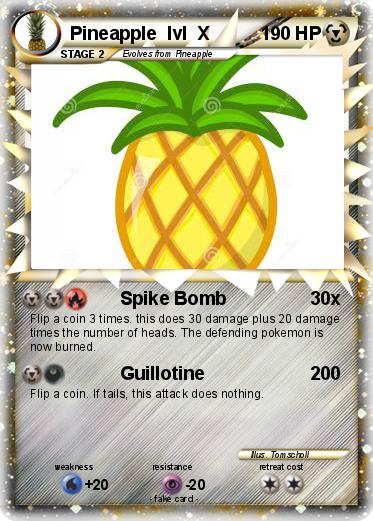 Pokémon Pineapple lvl X - Spike Bomb - My Pokemon Card