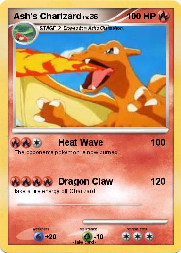 Pokémon Ash s Charizard 55 55 - Heat Wave - My Pokemon Card