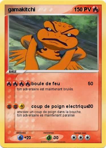 Pokémon gamakitchi - boule de feu - Ma carte Pokémon