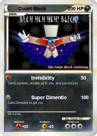 Pokémon Count Bleck 73 73 - Invisibility - My Pokemon Card