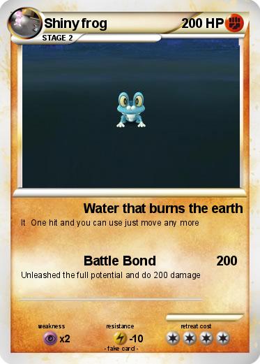 Pokémon Shiny frog - Water that burns the earth - My Pokemon Card