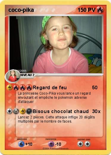 Pokémon coco pika - Regard de feu - Ma carte Pokémon