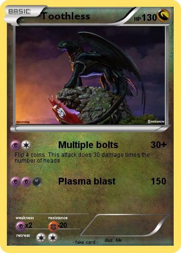 Pokémon Toothless 608 608 - Multiple bolts - My Pokemon Card