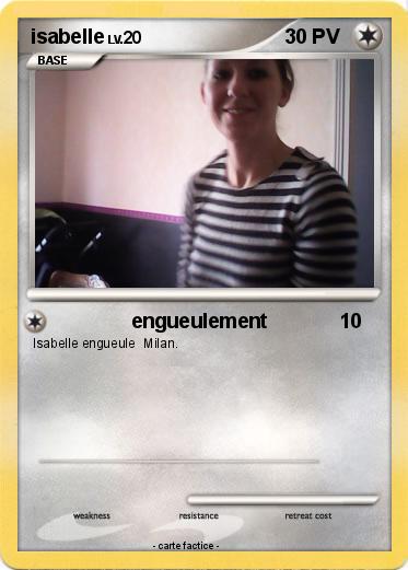 Pokémon isabelle 65 65 - engueulement - Ma carte Pokémon