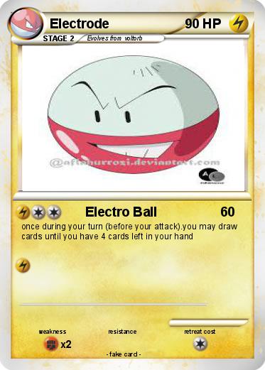 Pokémon Electrode 170 170 - Electro Ball - My Pokemon Card