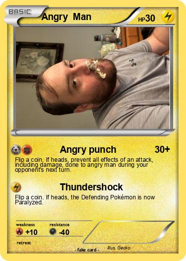 Pokémon Angry Man 21 21 - Angry punch - My Pokemon Card