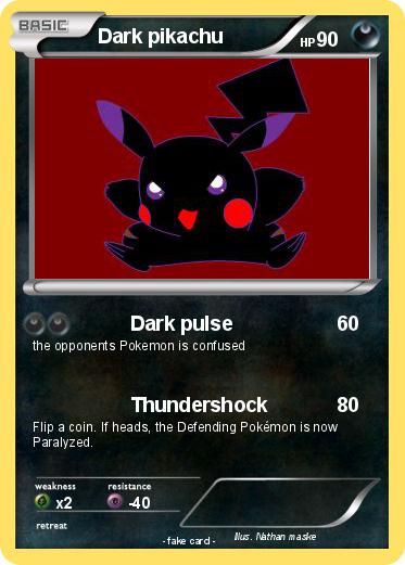 Pokémon Dark pikachu 1254 1254 - Dark pulse - My Pokemon Card