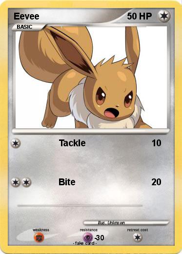 Pokémon Eevee 766 766 - Tackle - My Pokemon Card