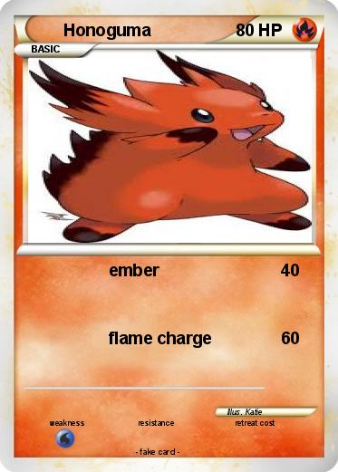 Pokémon Honoguma 1 1 - ember - My Pokemon Card