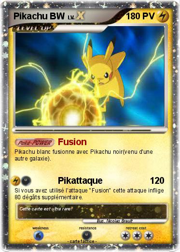 Pokémon Pikachu BW - Fusion - Ma carte Pokémon