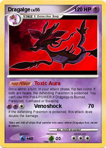 Pokémon Dragalge 1 1 - Toxic Aura - My Pokemon Card