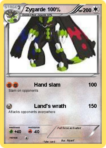 Pokémon Zygarde 100 8 8 - Hand slam - My Pokemon Card