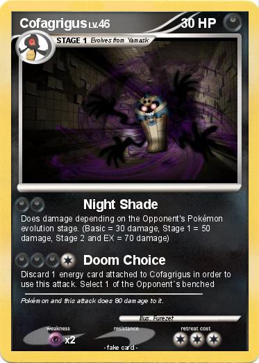 Pokémon Cofagrigus 77 77 - Night Shade - My Pokemon Card