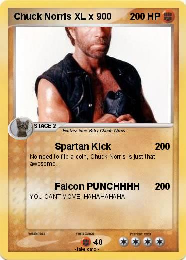 Pokémon Chuck Norris XL x 900 900 - Spartan Kick - My Pokemon Card