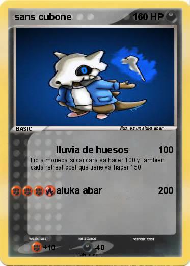 Pokémon sans cubone - lluvia de huesos - My Pokemon Card