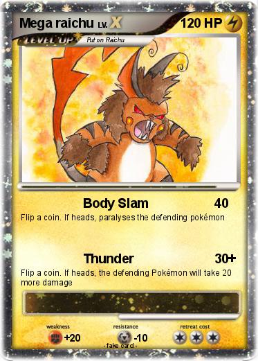 Pokémon Mega raichu 155 155 - Body Slam - My Pokemon Card