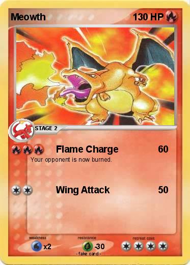 Pokémon Meowth 353 353 - Flame Charge - My Pokemon Card