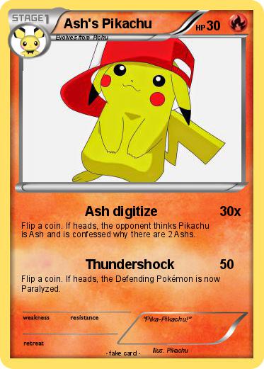 Pokémon Ash s Pikachu 669 669 - Ash digitize - My Pokemon Card