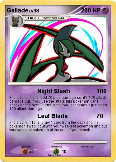 Pokémon Gallade 399 399 - Night Slash - My Pokemon Card