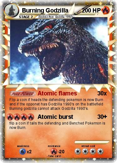 Pokémon Burning Godzilla 8 8 - Atomic flames - My Pokemon Card